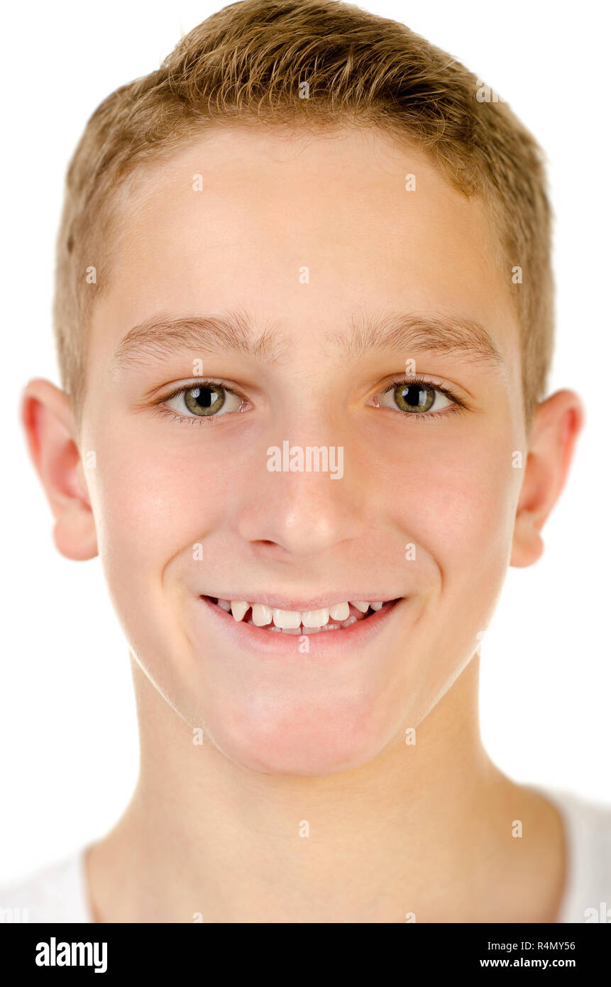 teenage boy isolated on a white background Stock Photo - Alamy
