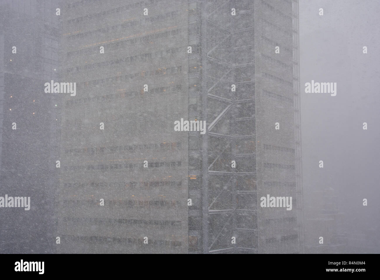 Central New York during the blizzard of 23rd January 2016 with heavy ...
