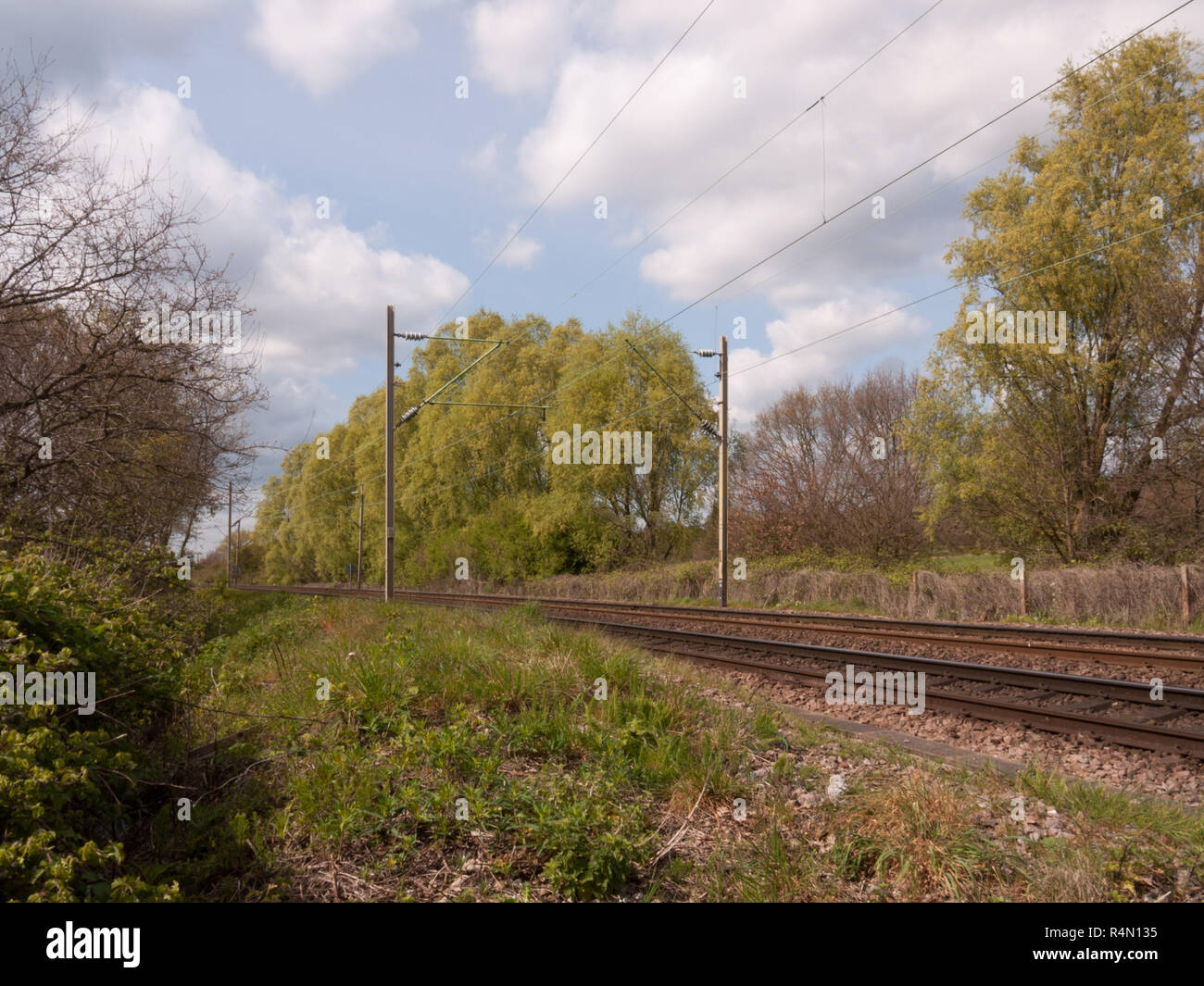 Wonderful shots of day time train tracks as seen standing on the track ...