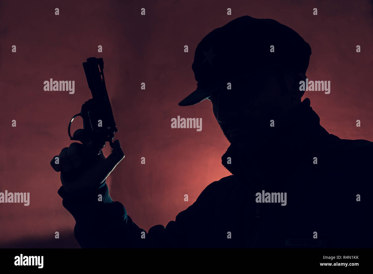 Man gun back view hi-res stock photography and images - Alamy