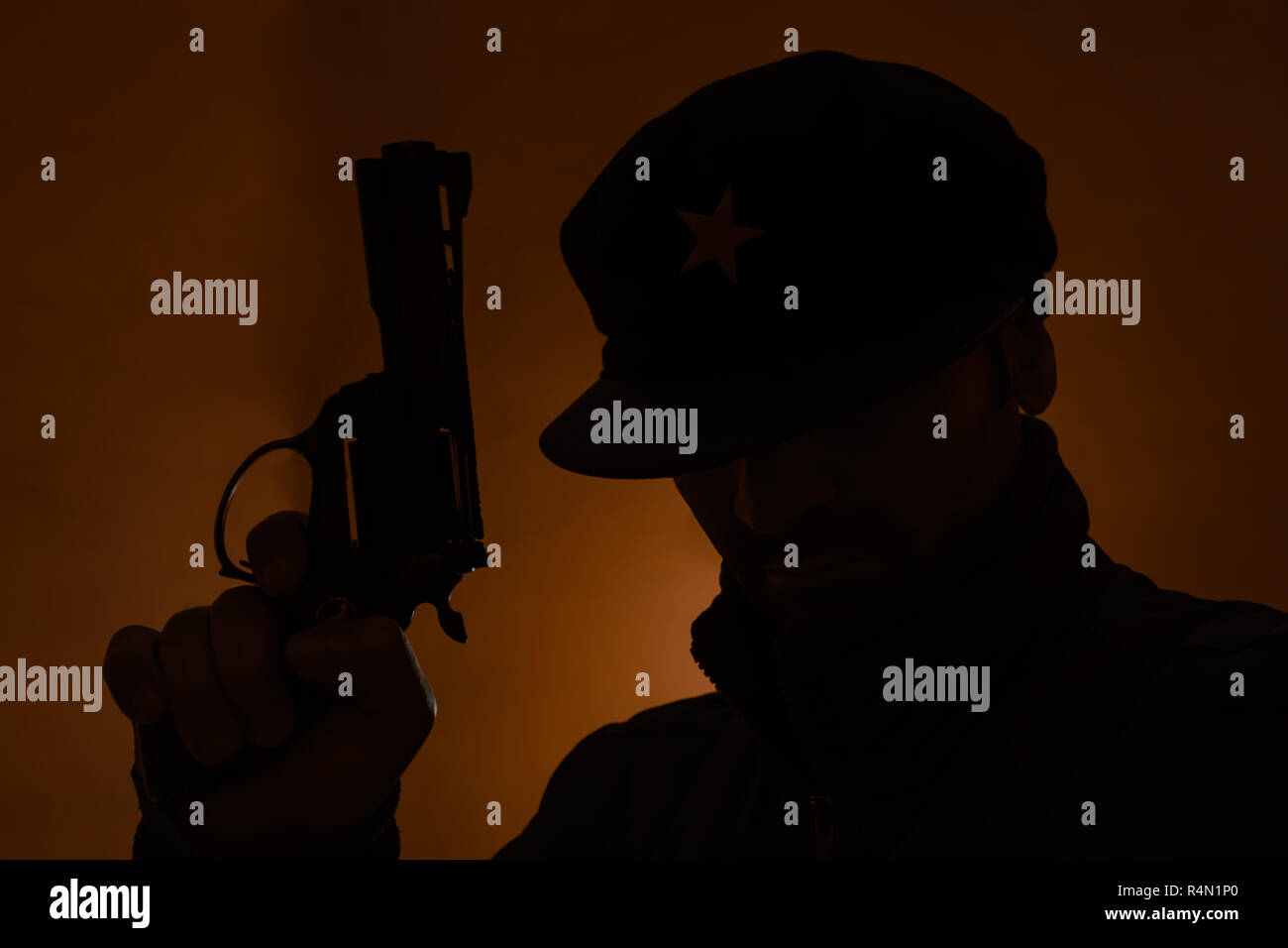 Back view man gun hi-res stock photography and images - Alamy