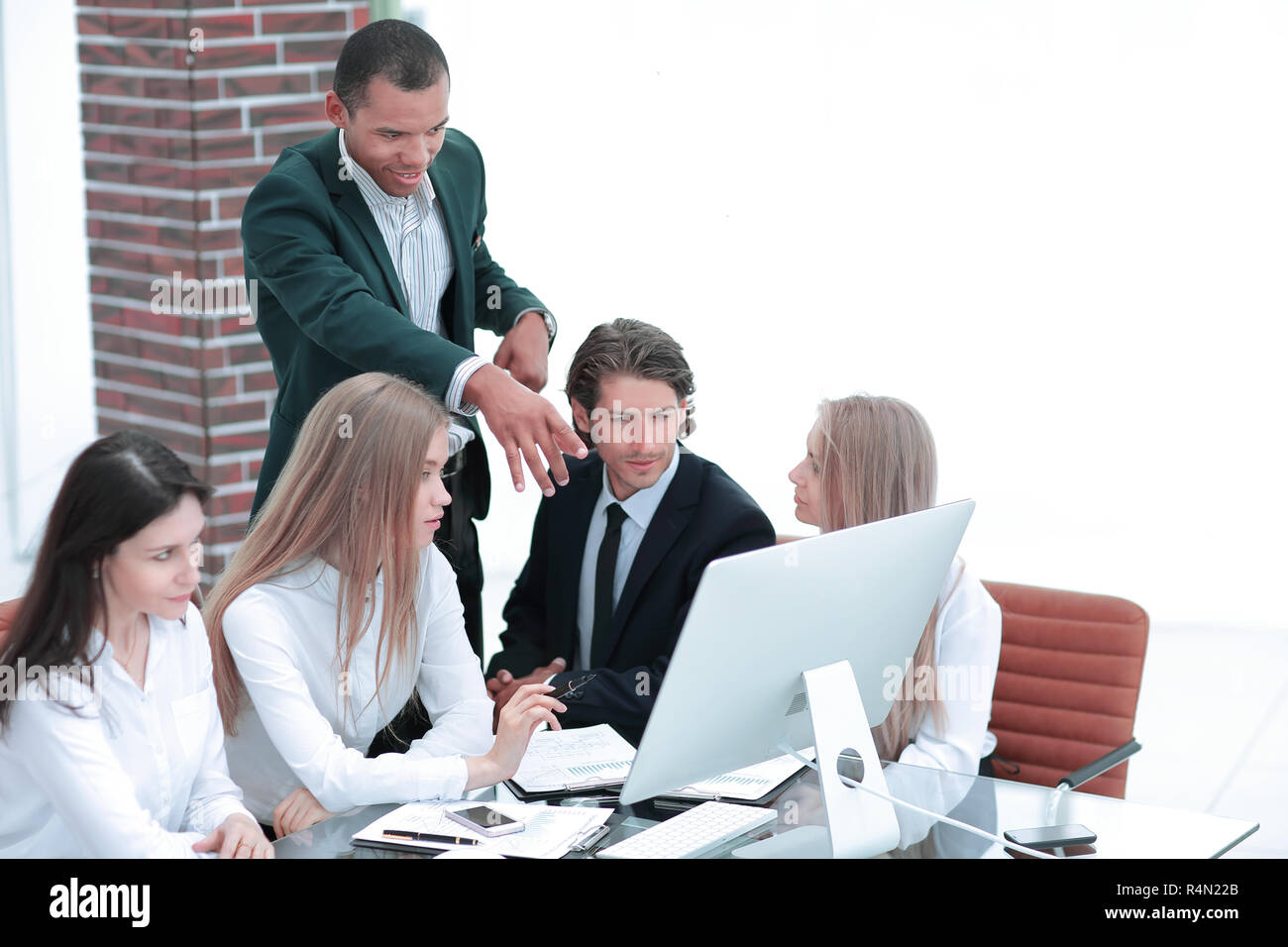 business team discussing business issues in a modern office Stock Photo ...