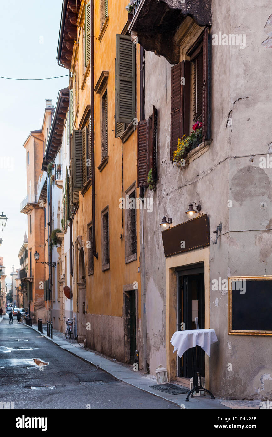 street via Ponte Pietra in Verona city Stock Photo - Alamy