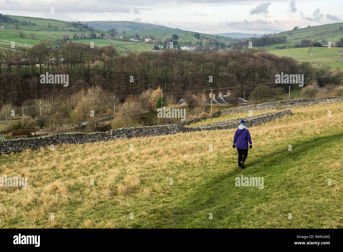 Settle in the Yorkshire Dales with a female hill walker near to the ...