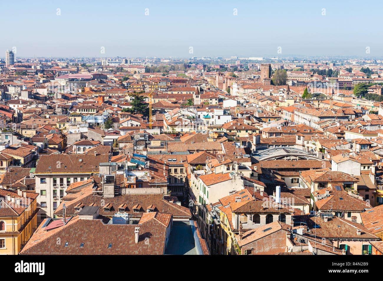 above view of Verona city with Scaliger castle Stock Photo - Alamy