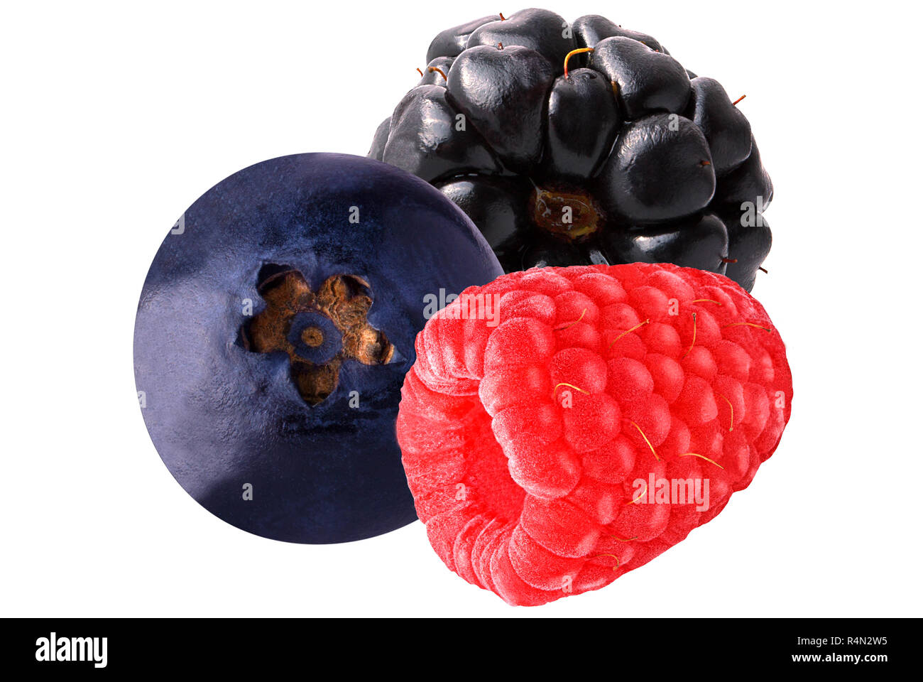 Assorted beautiful berries on white Stock Photo - Alamy