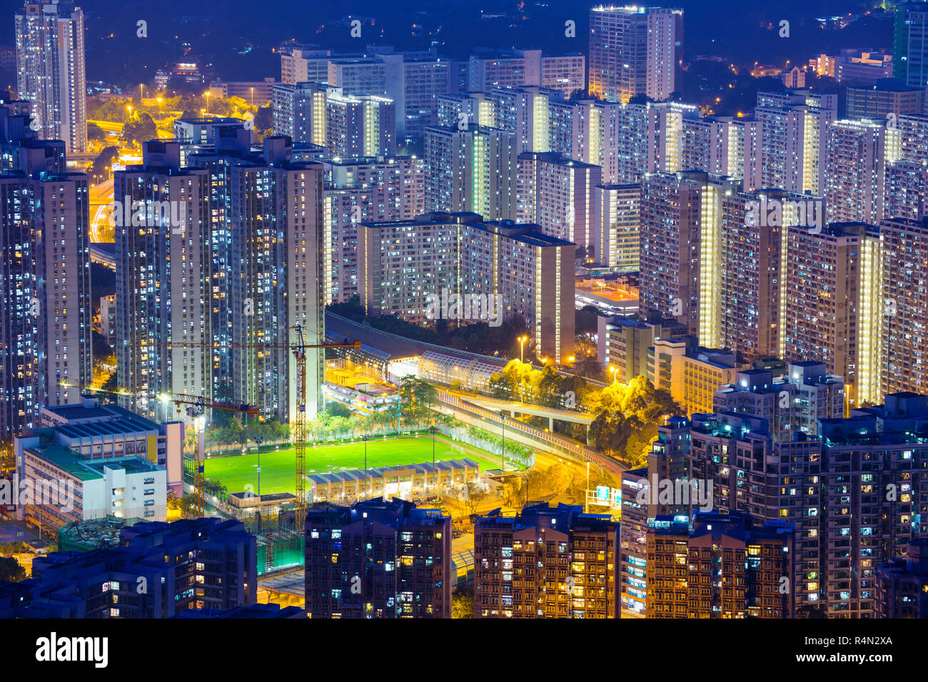 Hong Kong Tuen Mun skyline and South China sea Stock Photo - Alamy
