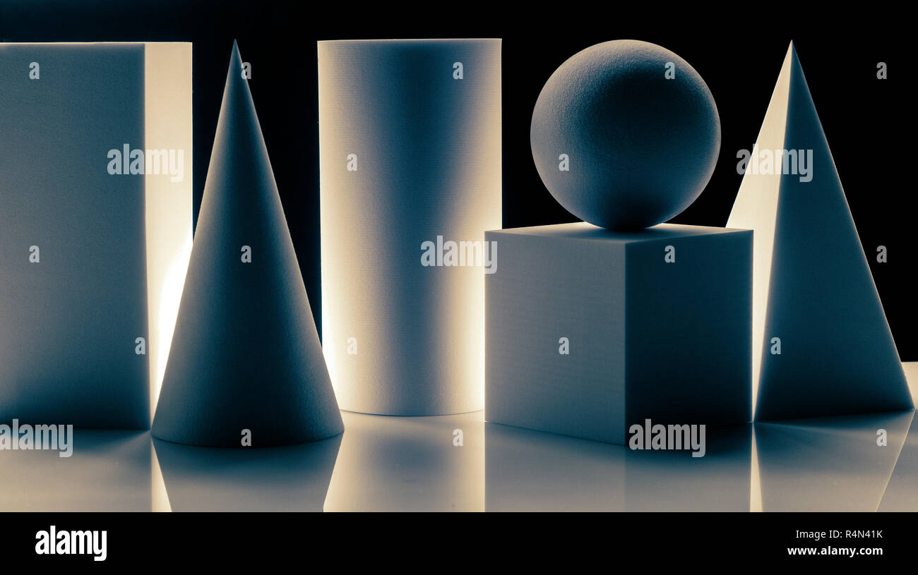 Cone sphere cube pyramid hi-res stock photography and images - Alamy