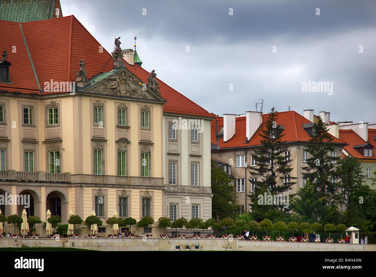 Ancient building with sculptural attributes of medieval chivalry, The ...