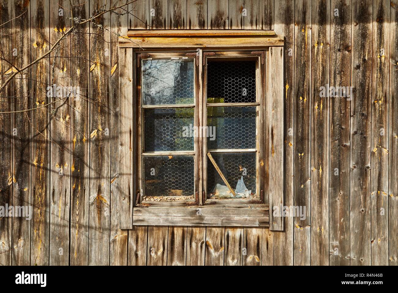 Rural Wooden Window Stock Photo - Alamy