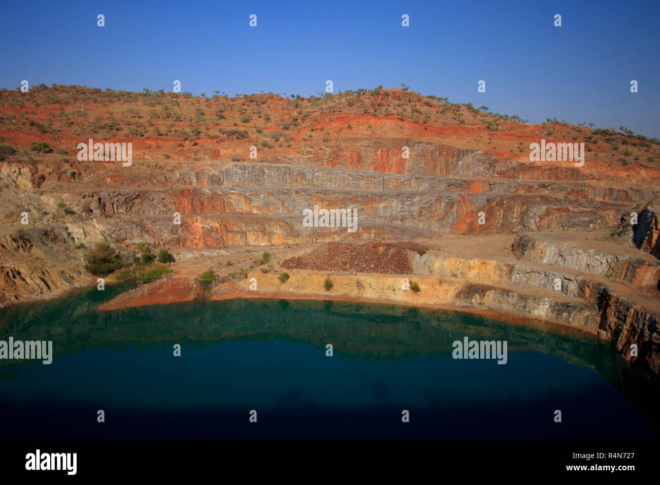 Now abandoned, the open cut Mary Kathleen Mine where Uranium was mined ...