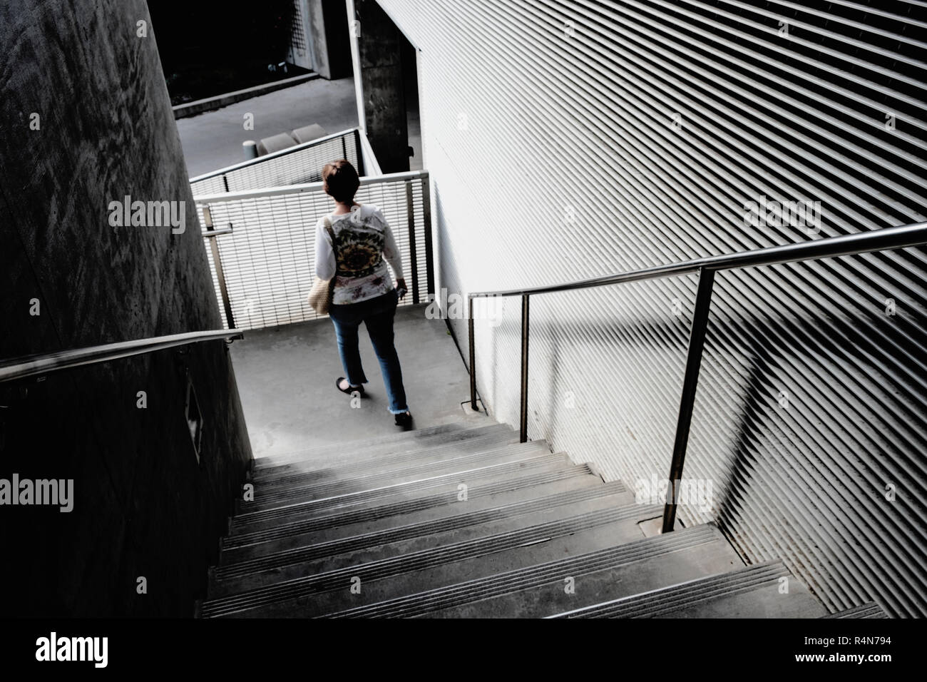 Steps high angle shadow hi-res stock photography and images - Alamy