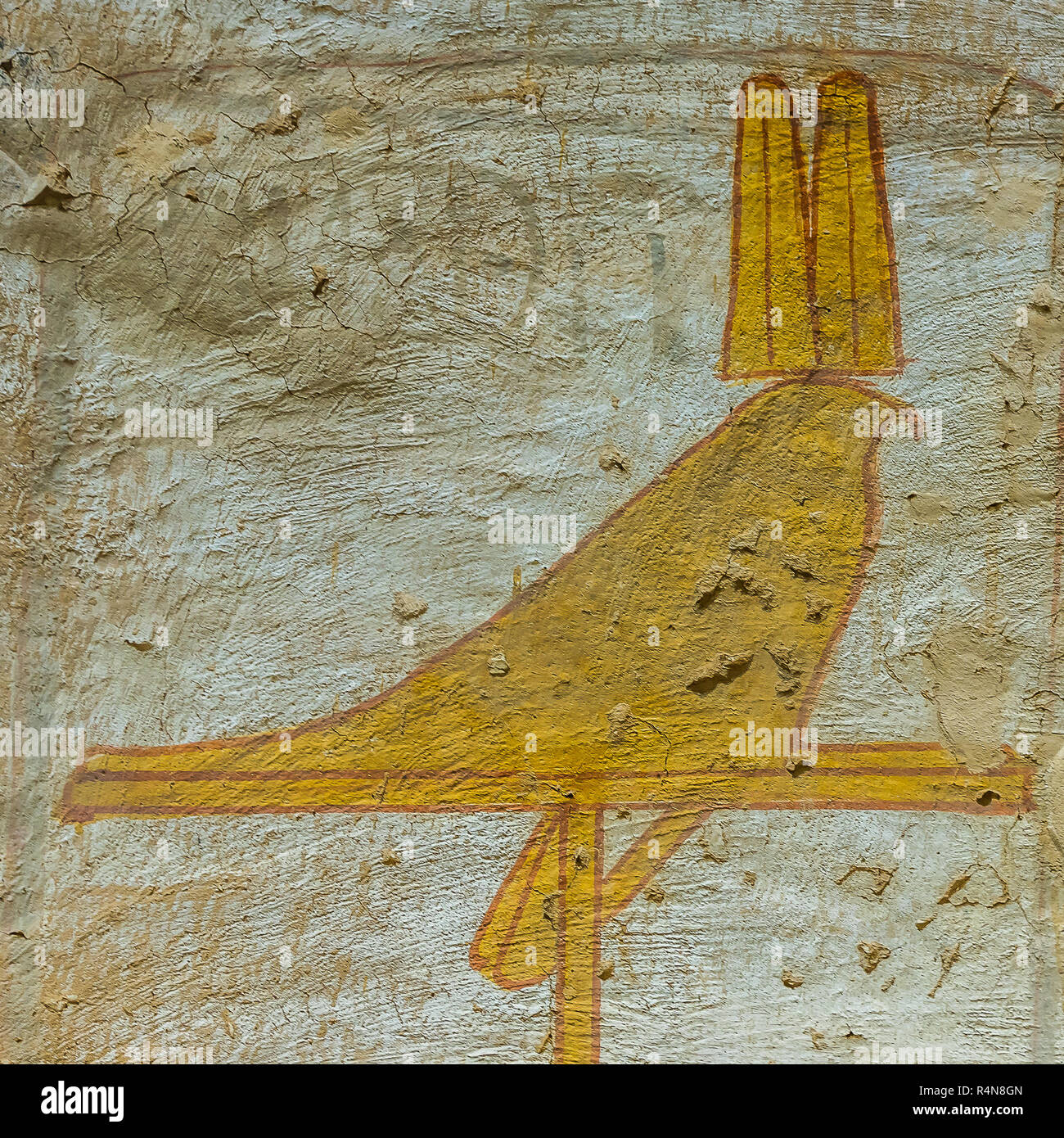 The falcon of Horus, a wall-painting in the valley of the kings, KV 14 ...