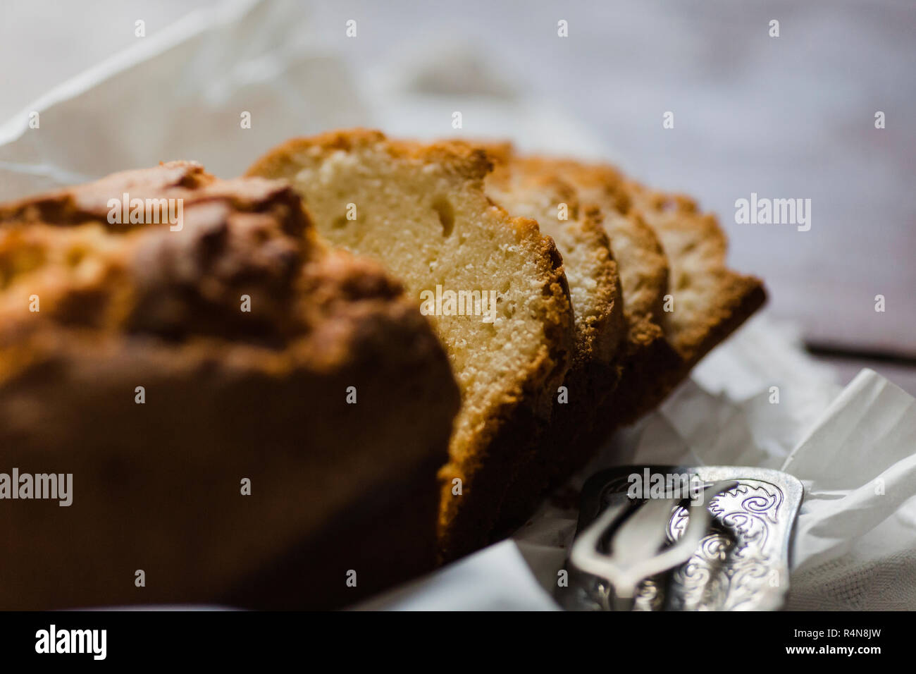 Sliced loaf cake Stock Photo - Alamy