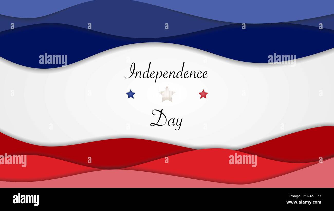US Independence Day background horizontal banner with stars and ...
