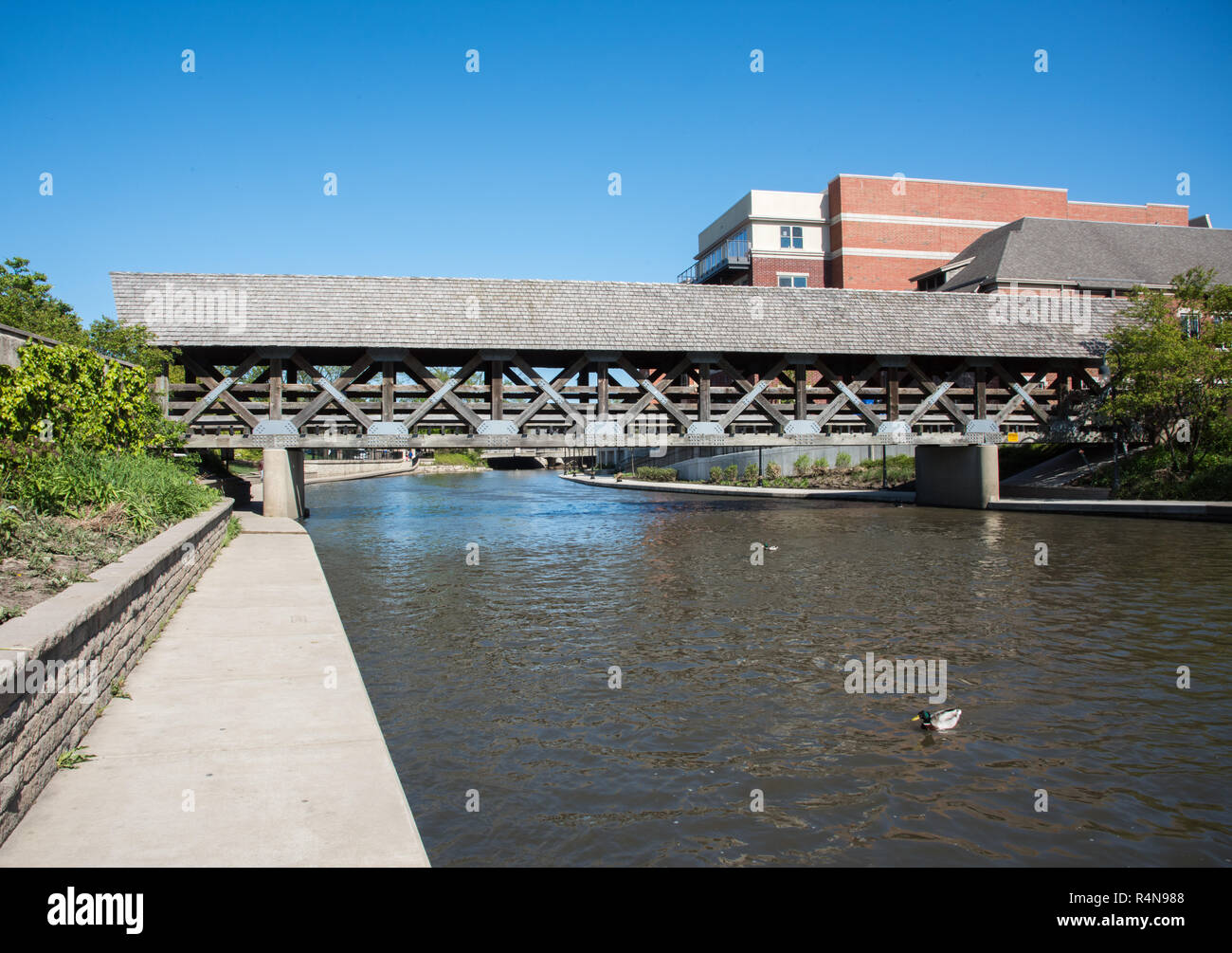 Riverwalk covered bridge hi-res stock photography and images - Alamy