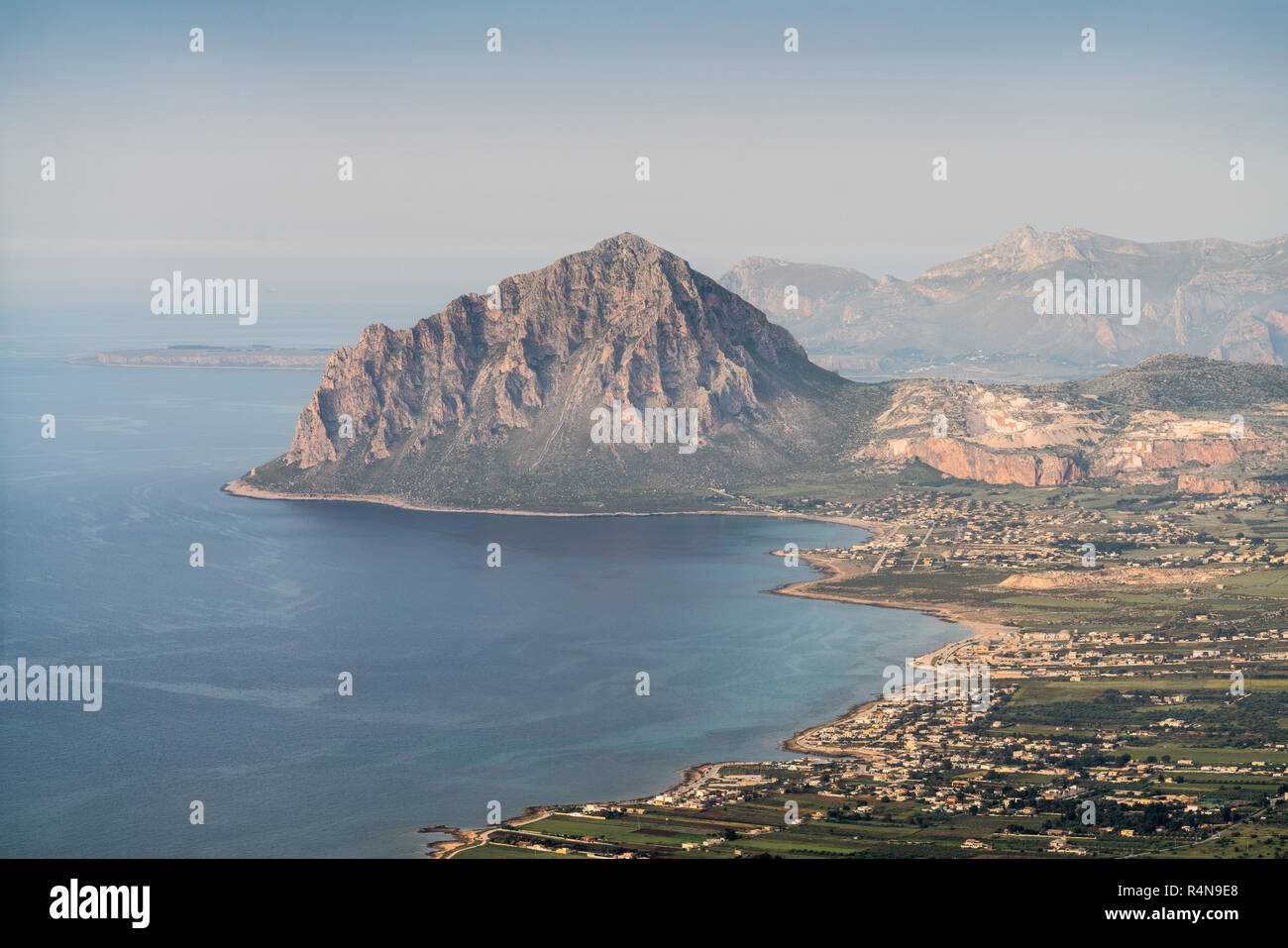 Landscape around village Erice, Sicily, Italy, Europe Stock Photo - Alamy