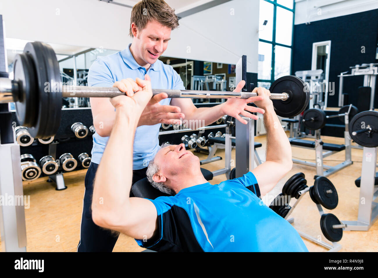 Older people lifting weights hi-res stock photography and images - Alamy