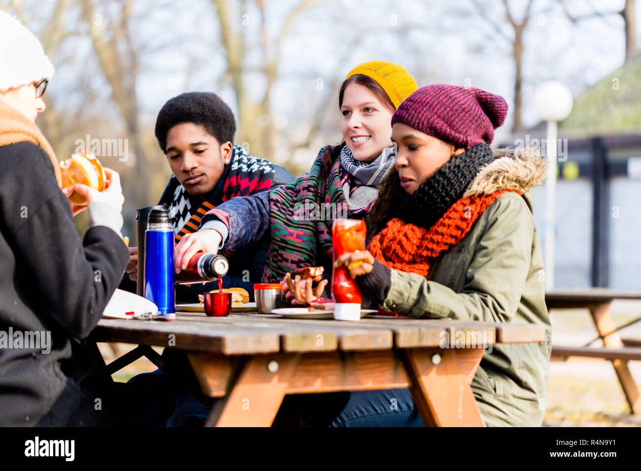 Group interaction human picnic hi-res stock photography and images - Alamy