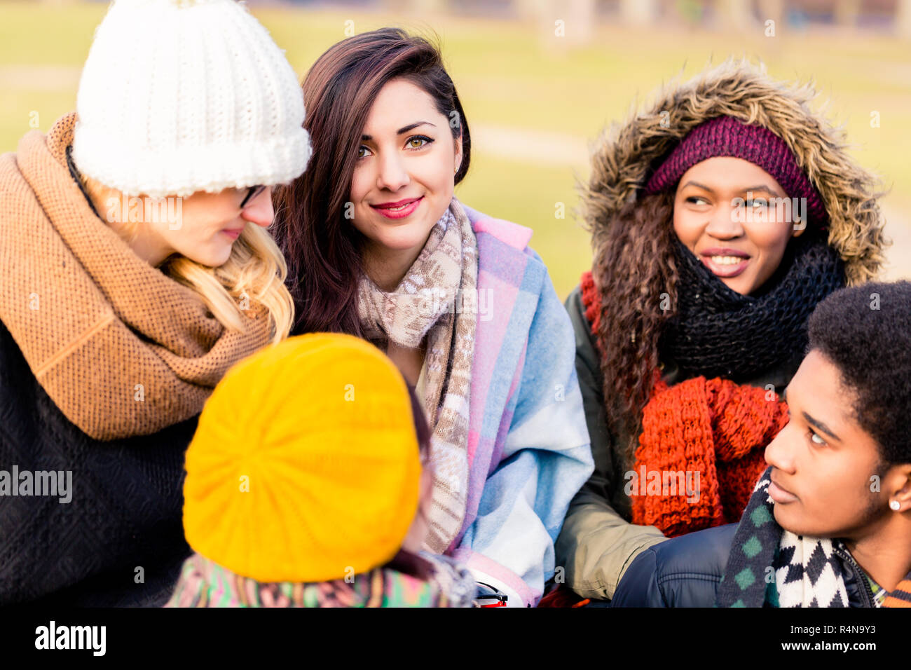 Young people having a good time together outdoors Stock Photo - Alamy