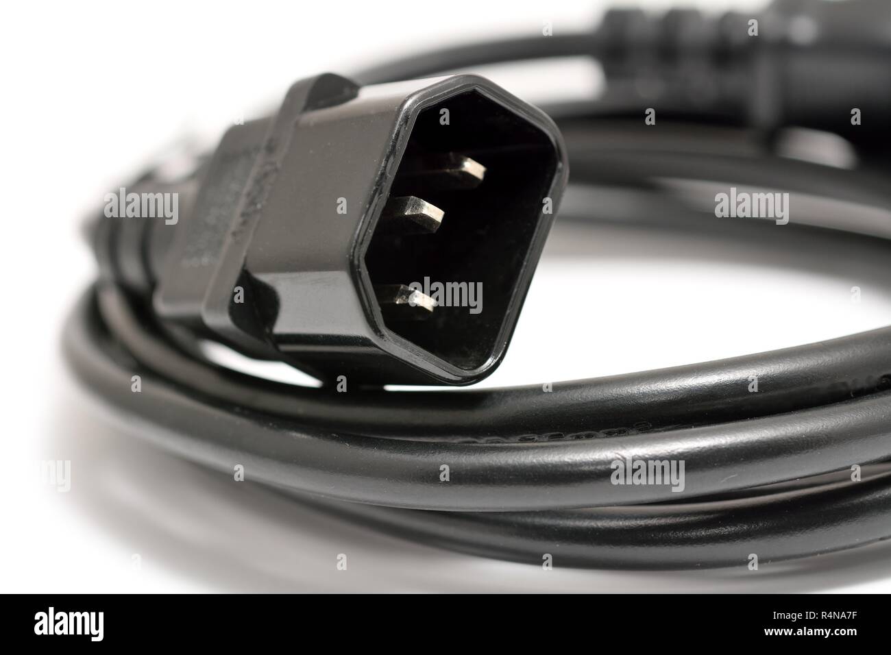 Computer power cord Stock Photo - Alamy