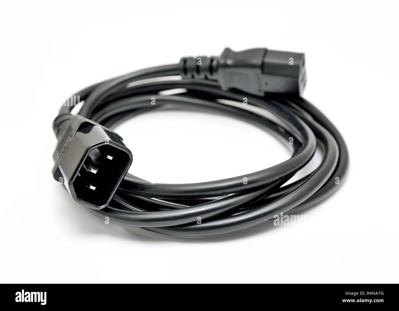 Computer power cord Stock Photo - Alamy