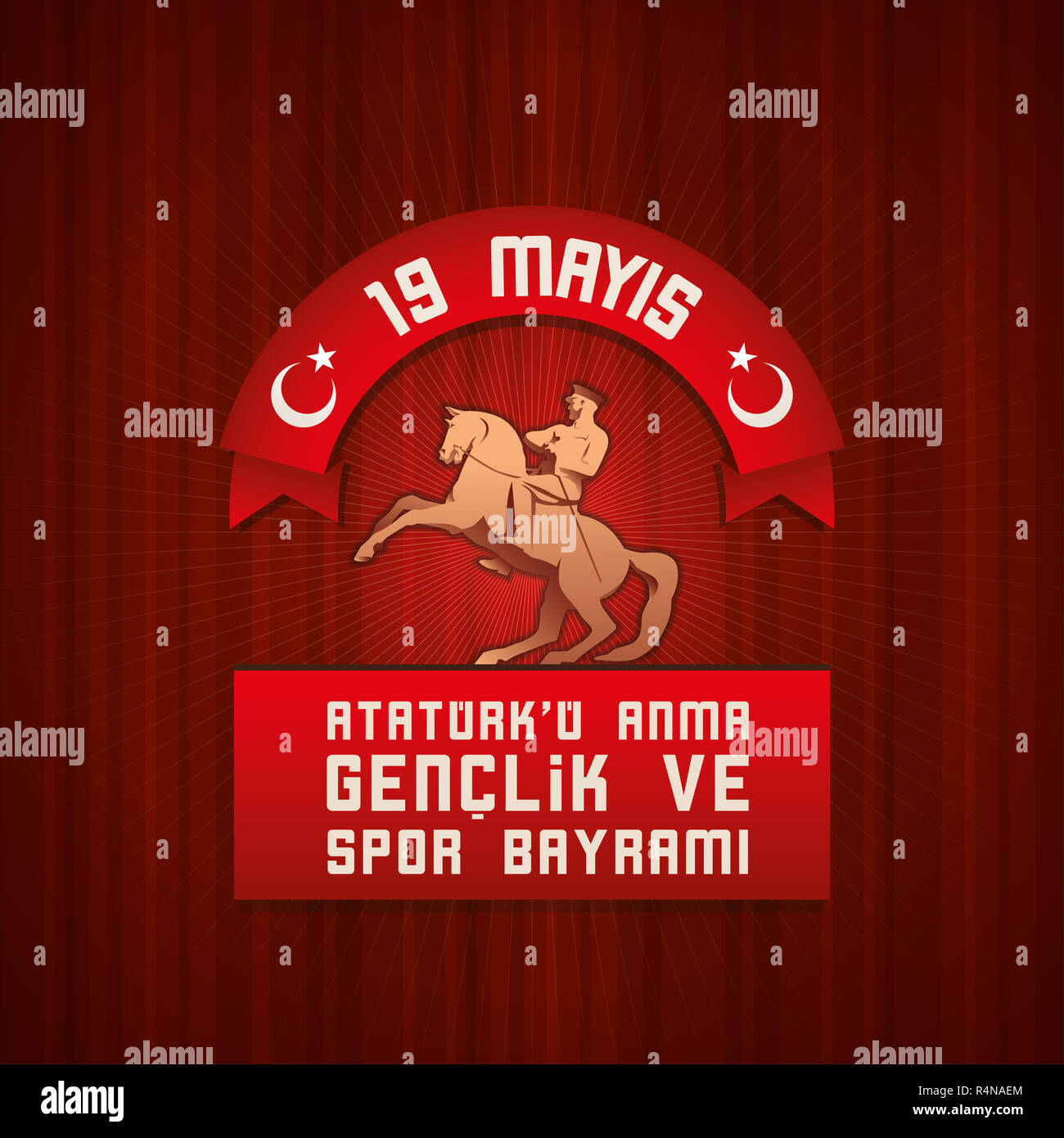 19 mayis Ataturk'u Anma Genclik ve Spor Bayrami Stock Photo - Alamy