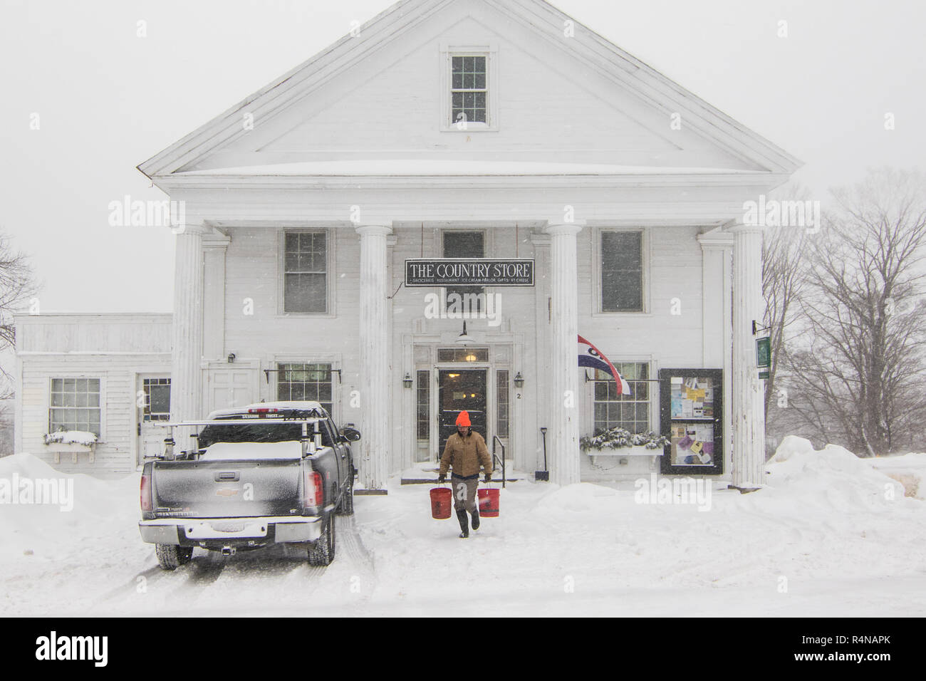 The Petersham Country Store on a snowy winter day Stock Photo - Alamy