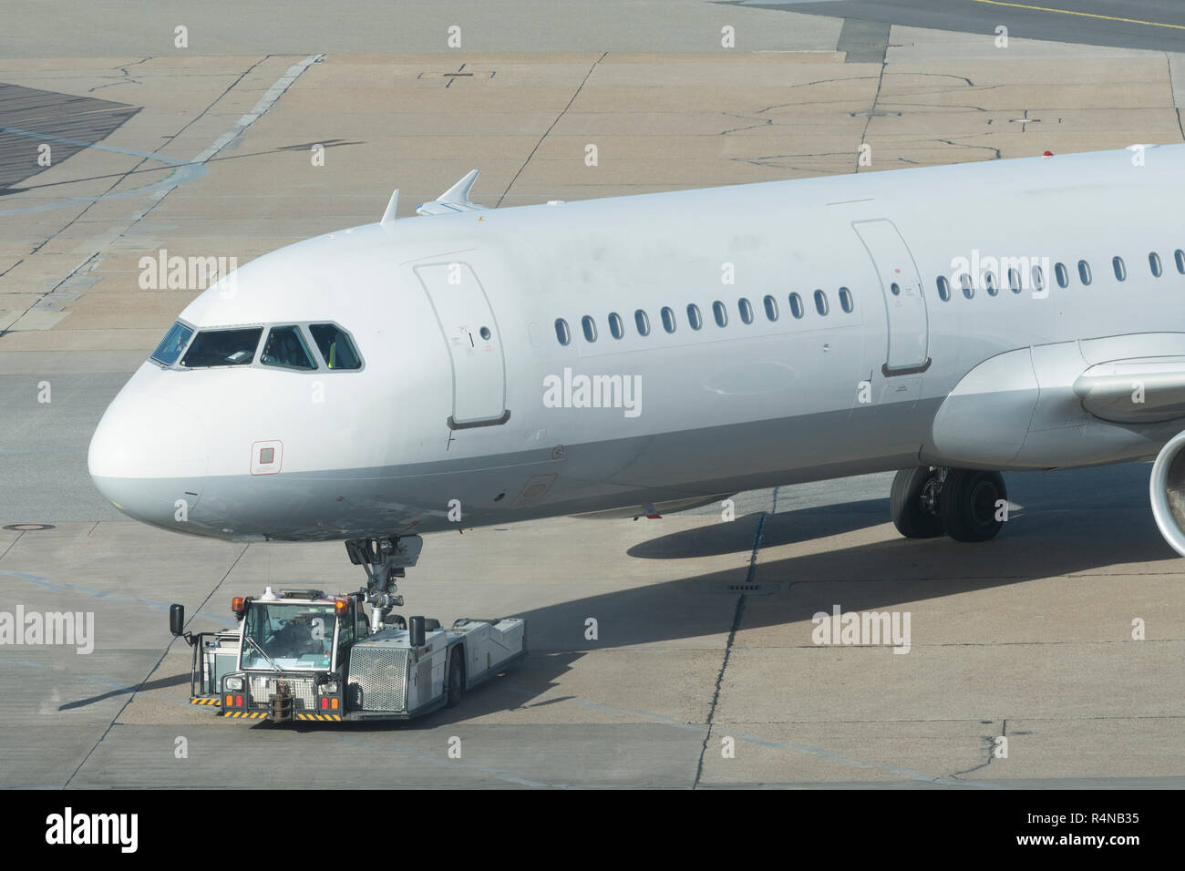 airplane on the runway Stock Photo - Alamy