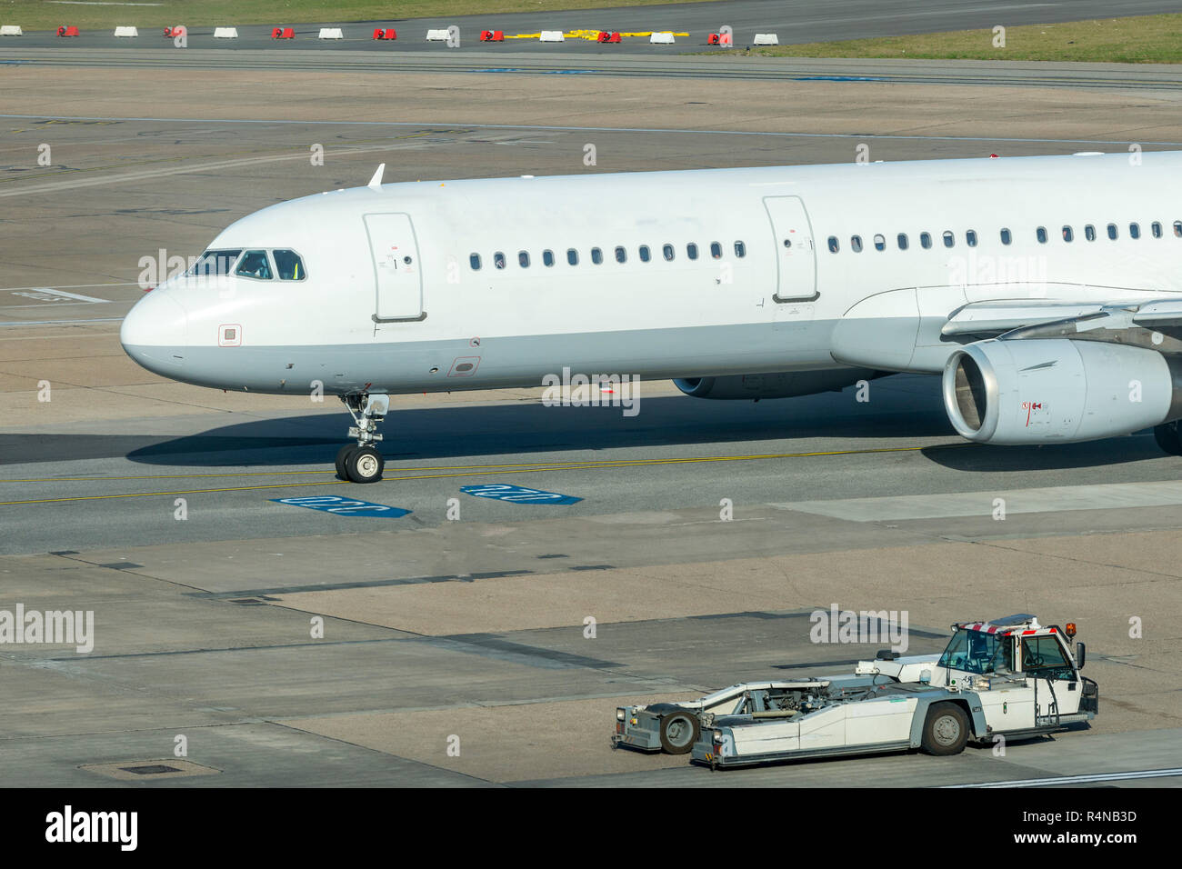 airplane on the runway Stock Photo - Alamy