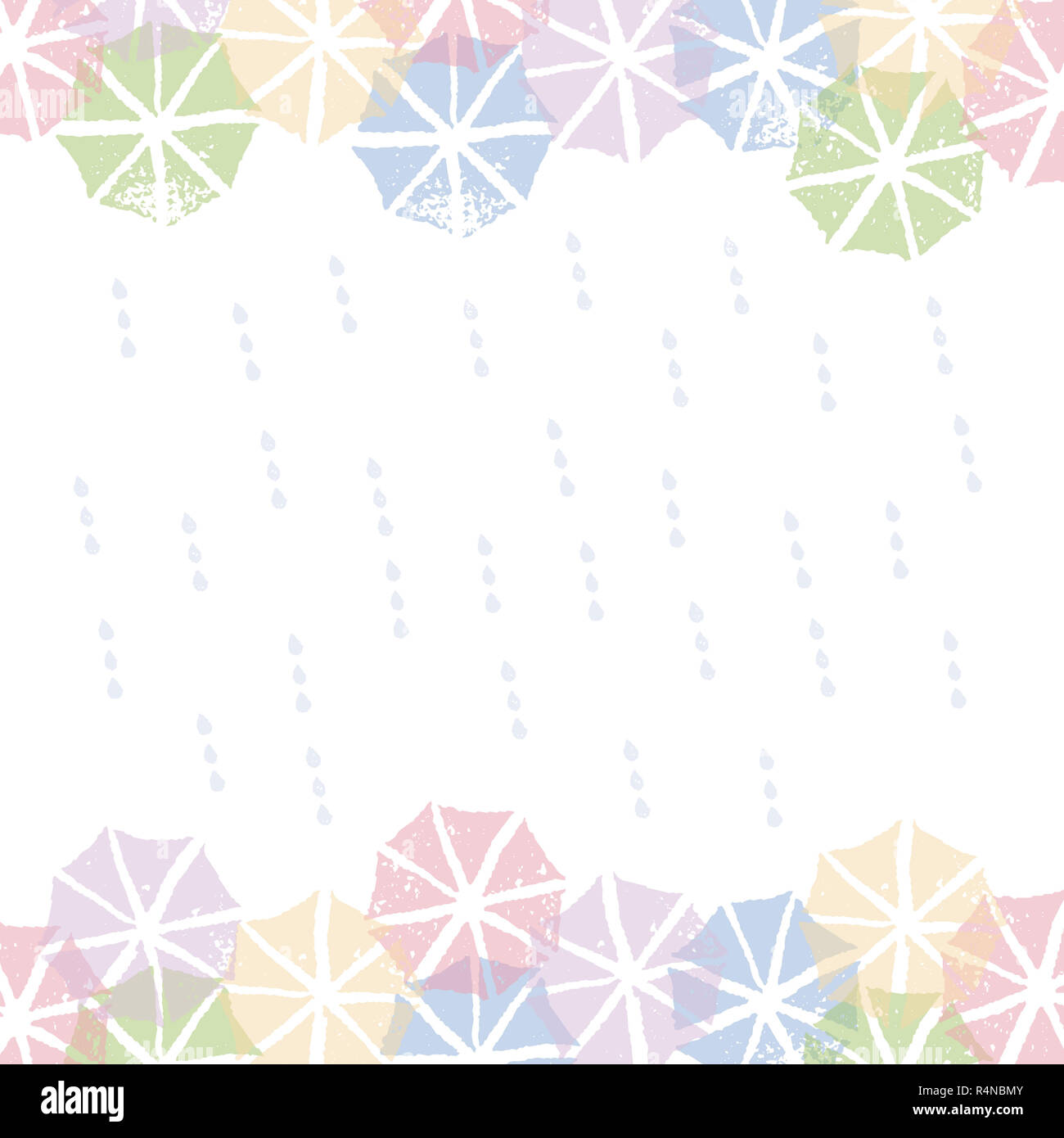 Colorful umbrella border frame Stock Photo - Alamy