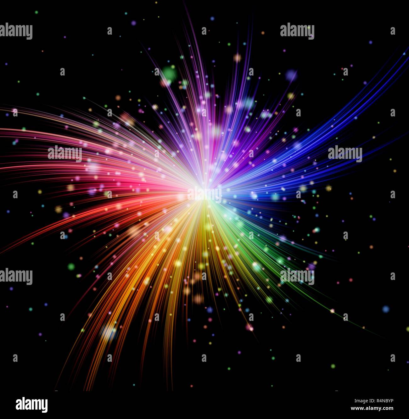 Colorful rays explosion Stock Photo - Alamy