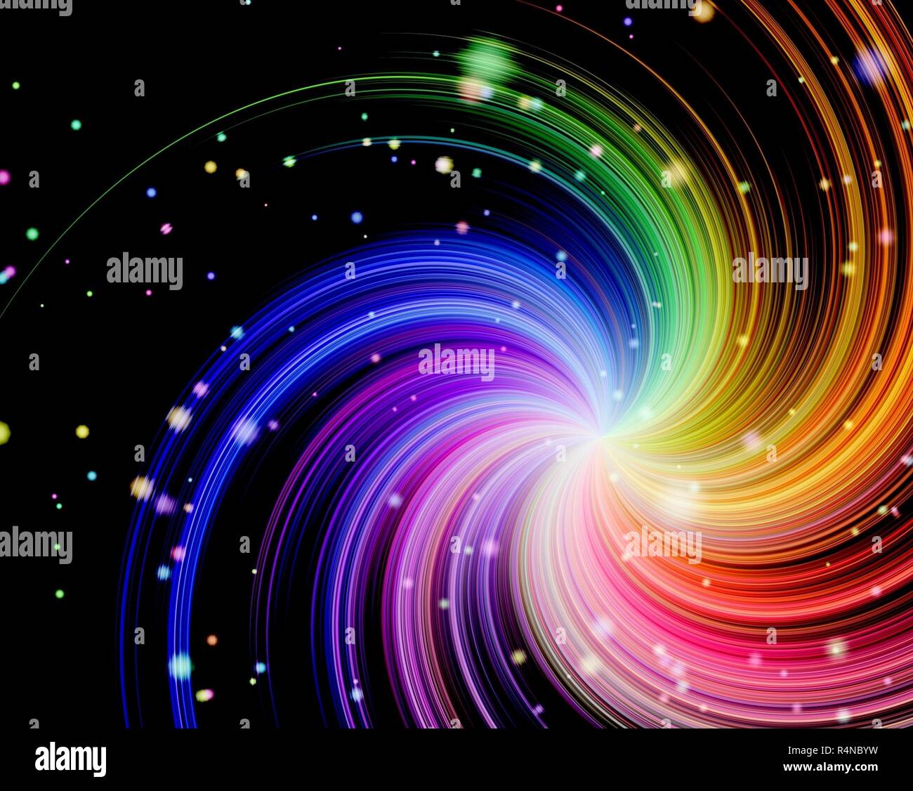Colorful swirl rays Stock Photo - Alamy