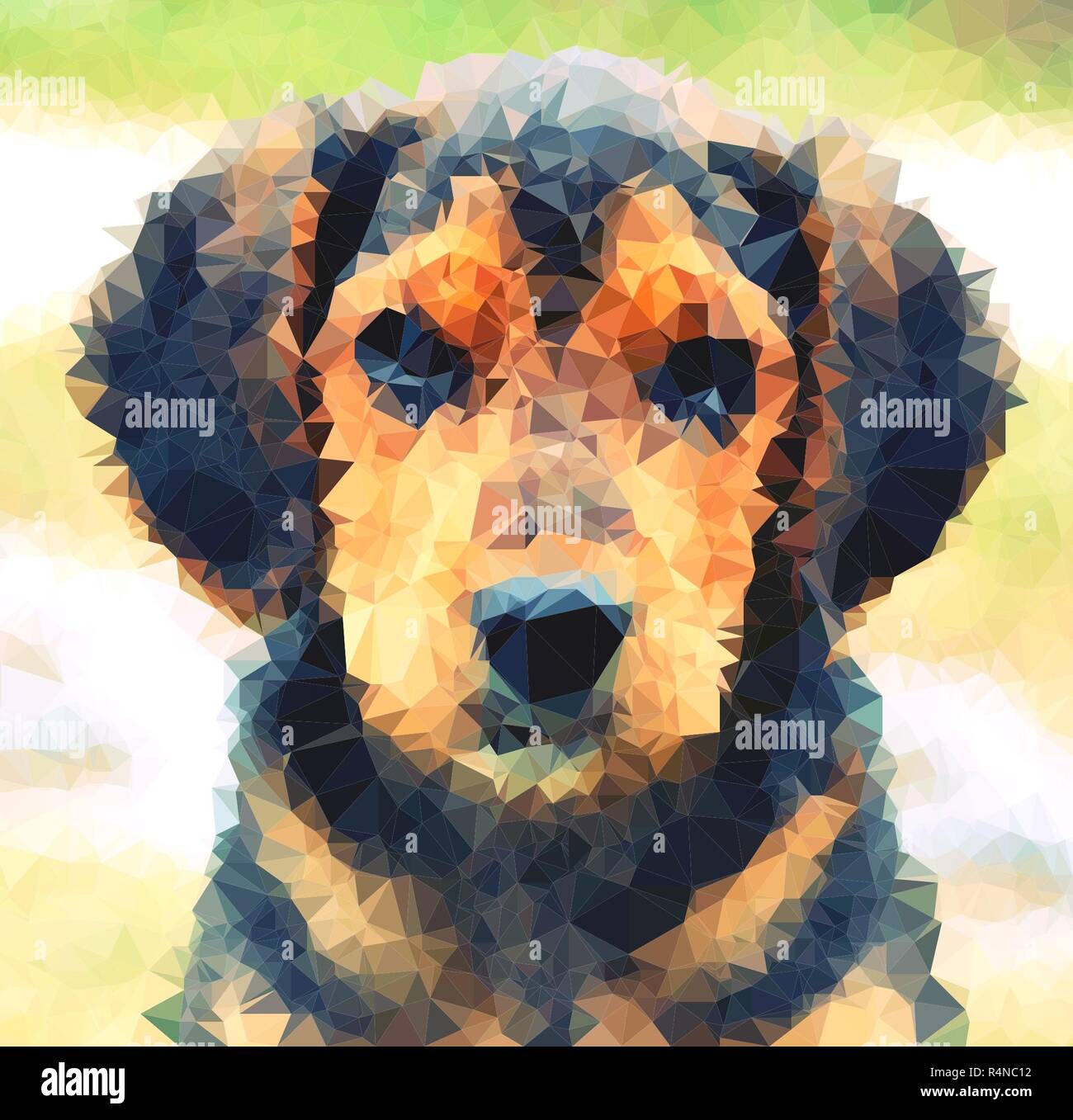 Dog polygonal hi-res stock photography and images - Alamy