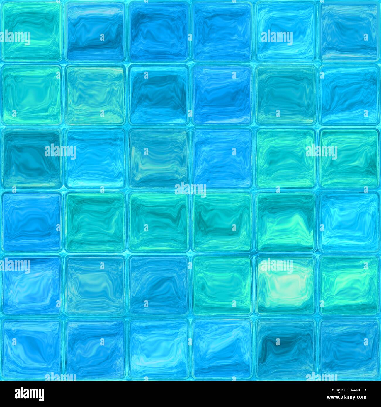 Blue glass tiles Stock Photo - Alamy