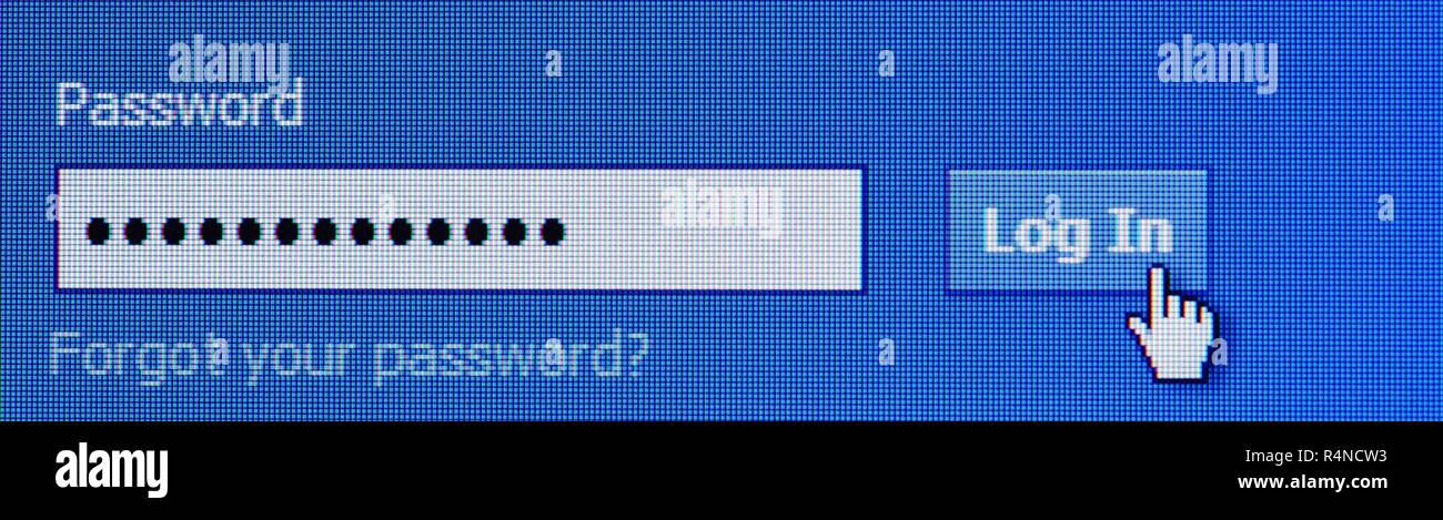 Facebook login page Stock Photo - Alamy