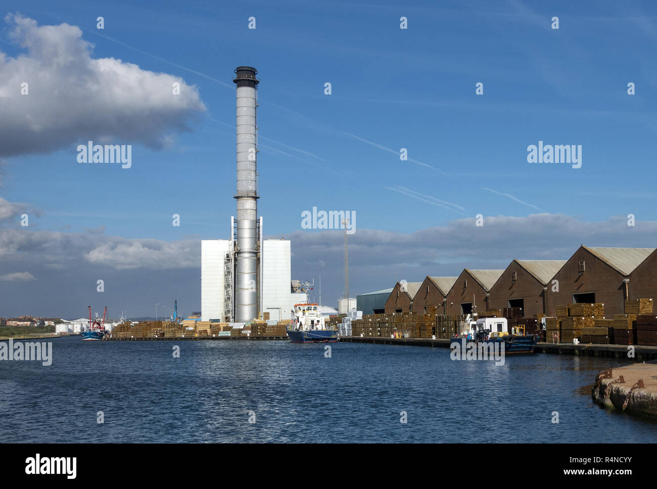 Shoreham commercial port on the South Coast of England, UK Stock Photo ...