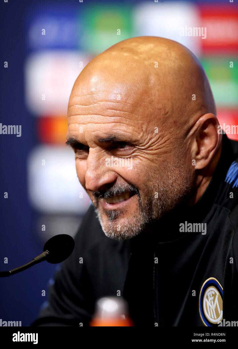 Inter Milan manager Luciano Spalletti during a press conference at ...