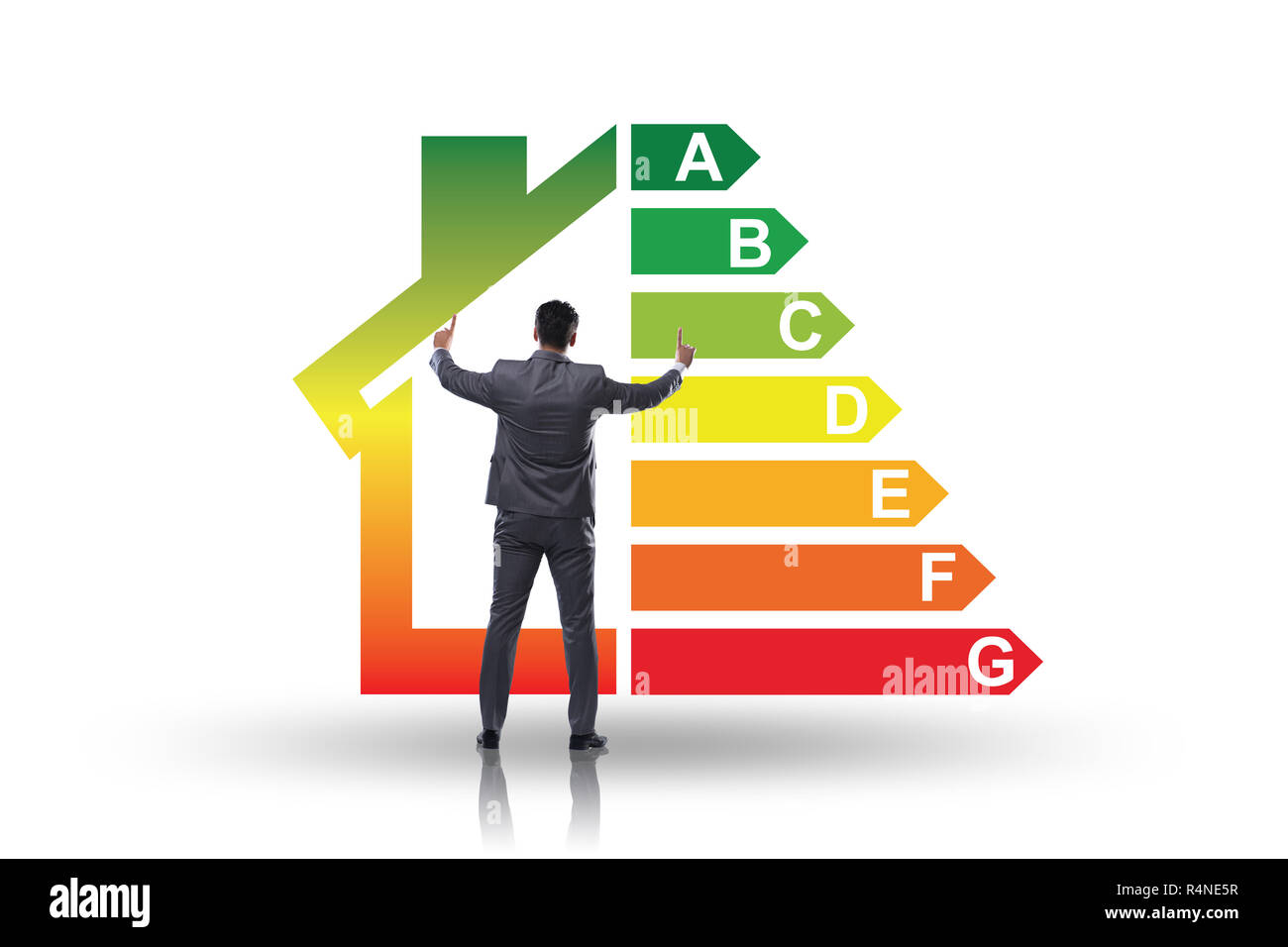 Sustainable energy efficient building efficiency concept Cut Out Stock ...