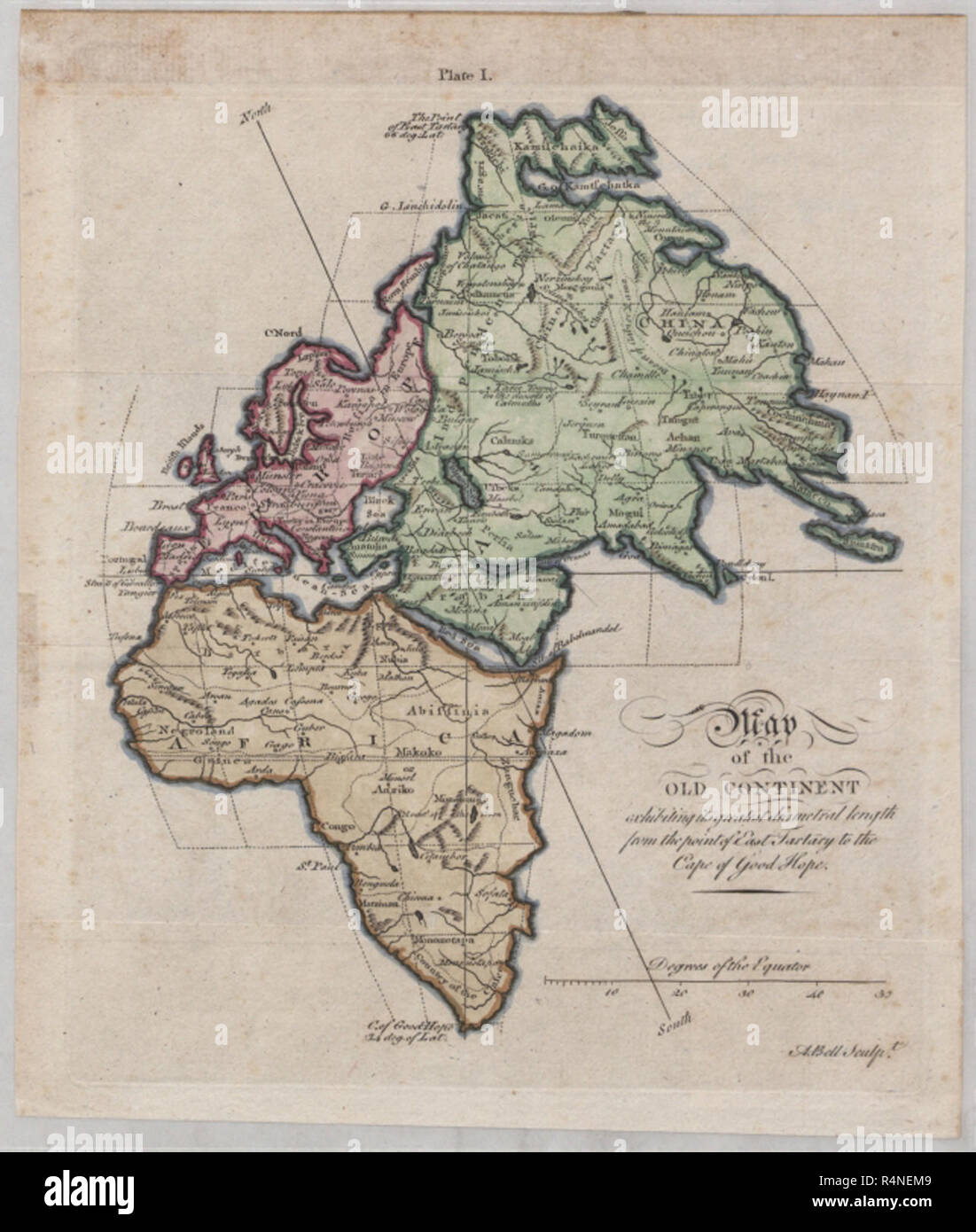 vintage european map Stock Photo - Alamy