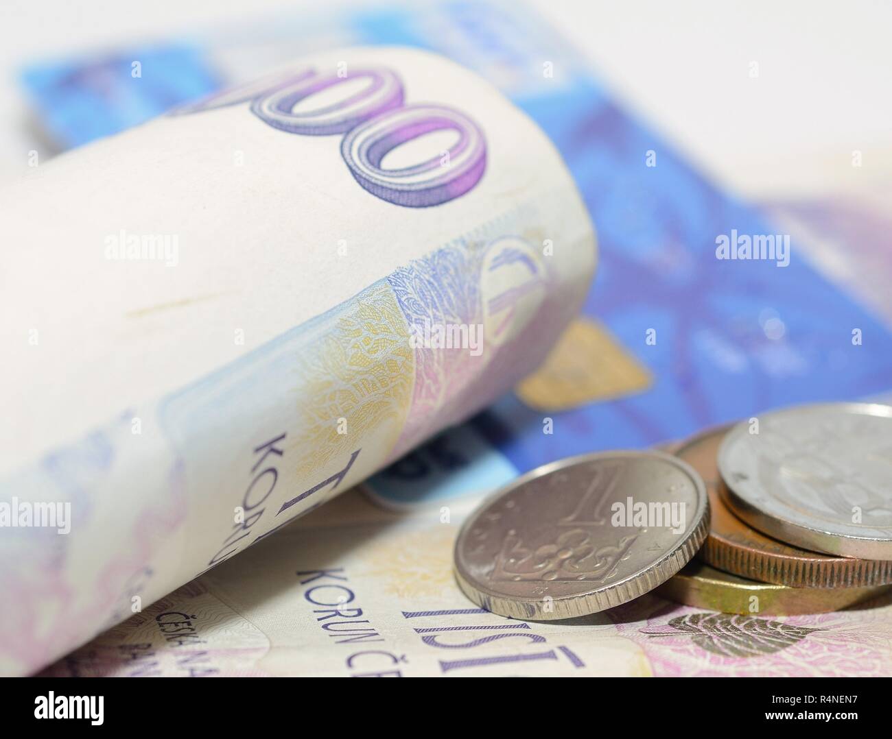 Czech bank note close up hi-res stock photography and images - Alamy