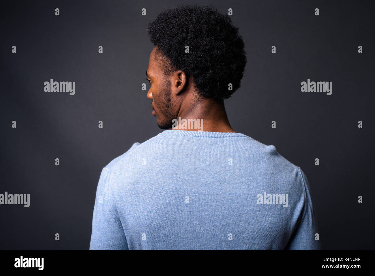 Back view african hi-res stock photography and images - Alamy