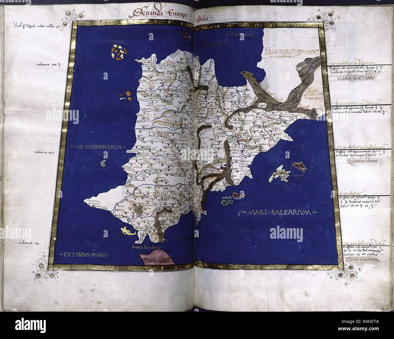 vintage european map Stock Photo - Alamy