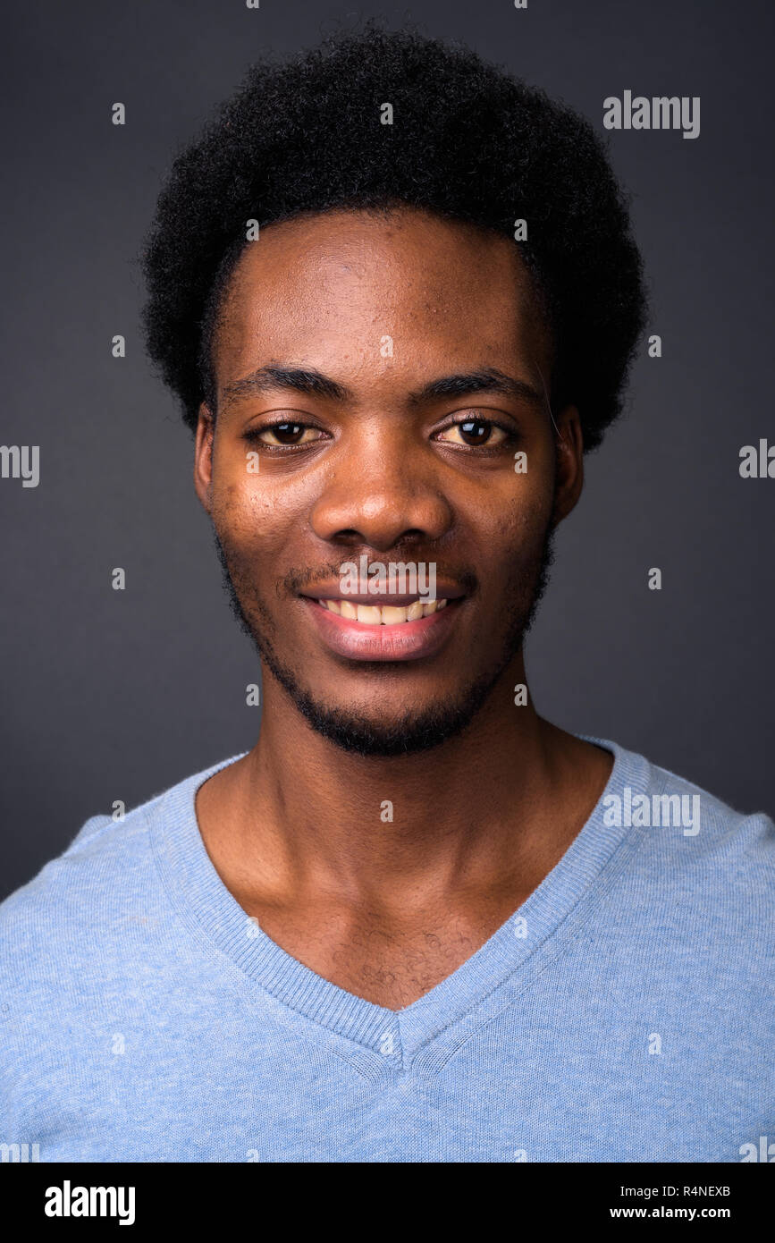 African american model face hi-res stock photography and images - Alamy