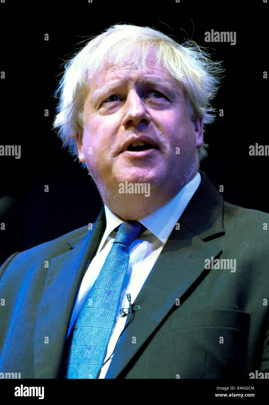 Boris Johnson Speaking at the Conservative conference, in Birmingham ...