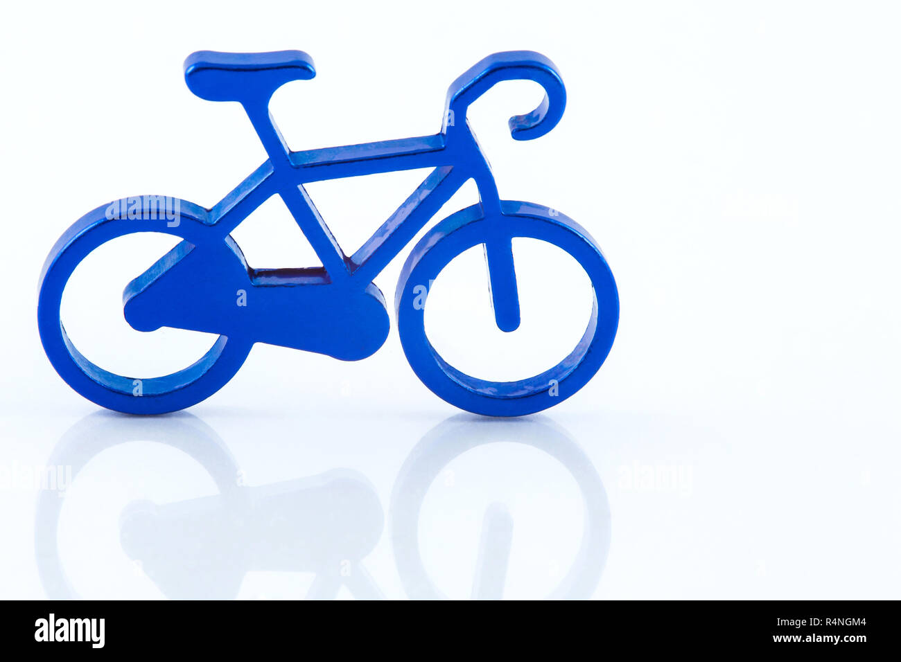 Blue toy bicycle isolated Stock Photo - Alamy