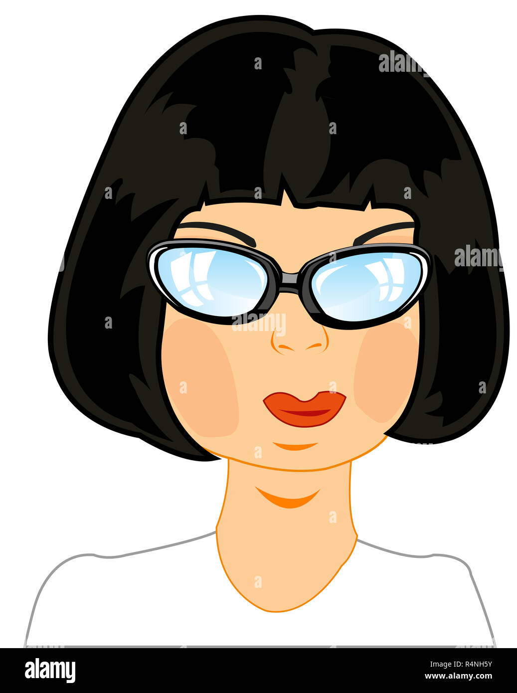 Bespectacled white woman hi-res stock photography and images - Alamy