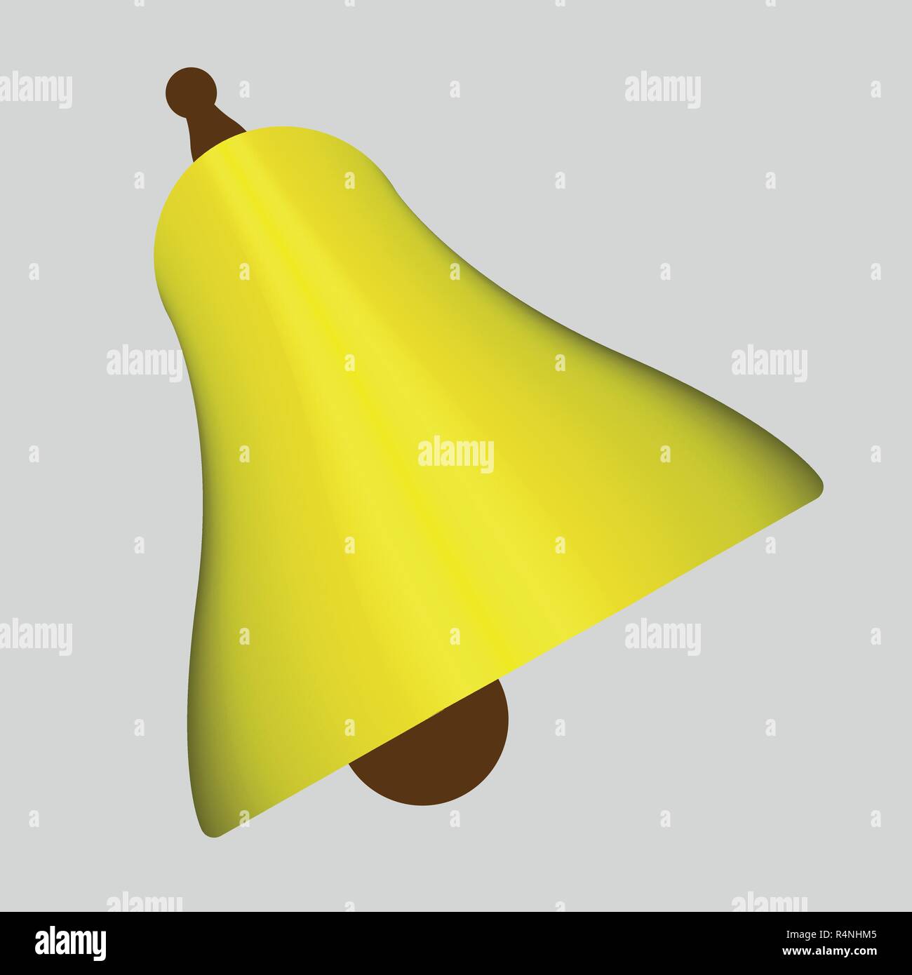 Simple flat yellow bells, vector, illustration, eps file Stock Vector ...