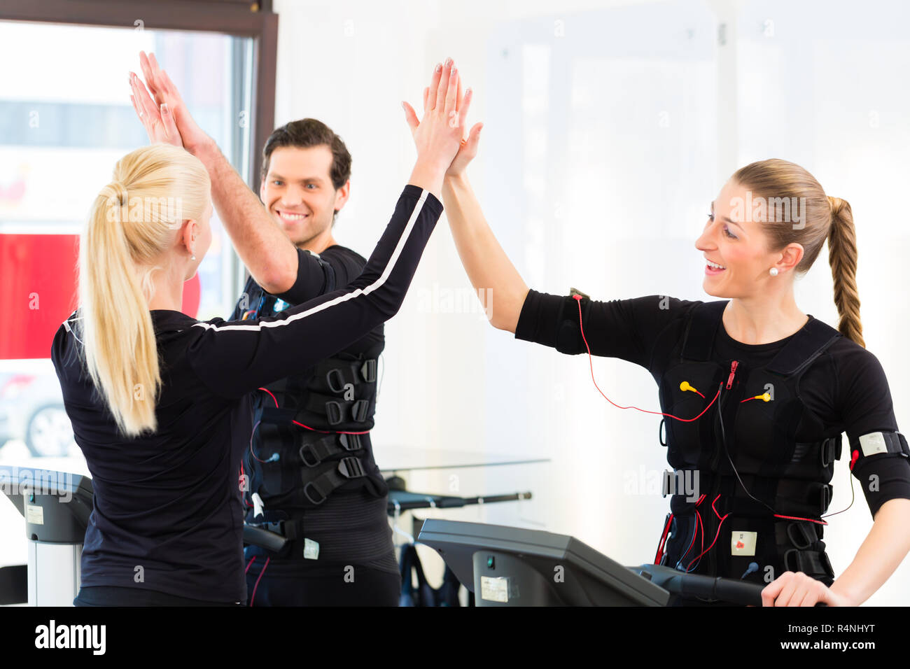 Coach giving ems training Stock Photo - Alamy
