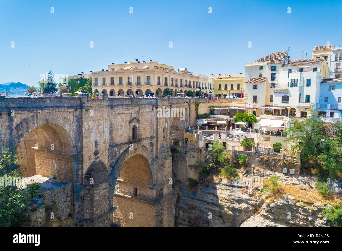 The roman bridge of Ronda, Spain Stock Photo - Alamy